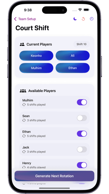 Court Shift - Intelligent Basketball Rotation Manager